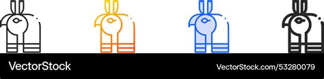 Horus Iconthin Linear Gradient Blue Stroke Vector Image