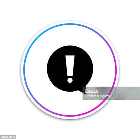 Point Dexclamation En Icône De Cercle Isolé Sur Fond Blanc Symbole