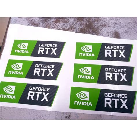 2pc X Nvidia Rtx Logo High Quality Vinyl Sticker For Pc Caseside Panel