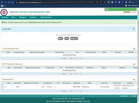 EPFO Invalid Bank Account Number Name Mismatch And Rejected Due To