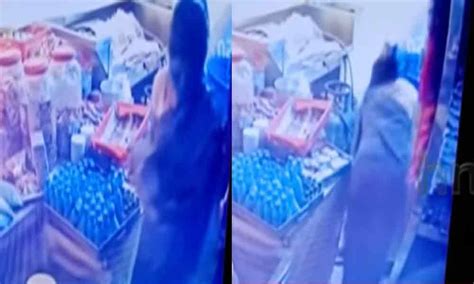 Women Caught On Cctv While Stealing Groceries From A Closed Shop In