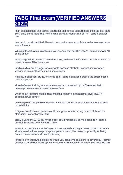 Tabc Final Examverified Answers 2022 Tabc Stuvia Us