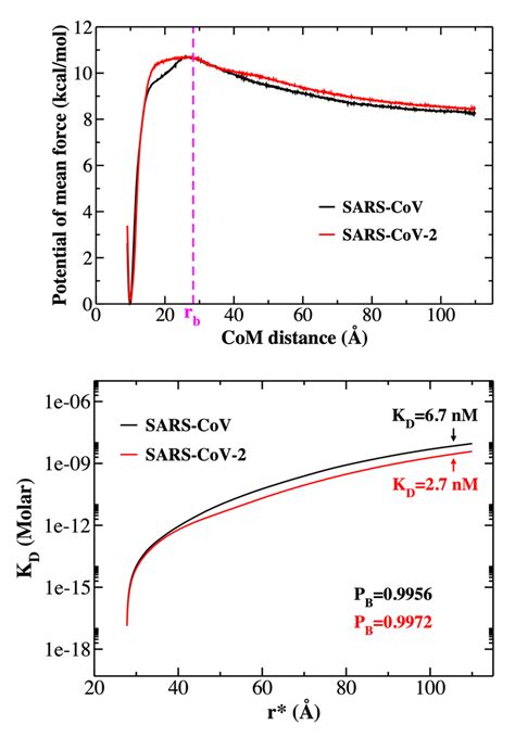 Top One Dimensional Potential Of Mean Force 1d Pmf Of Sars Cov