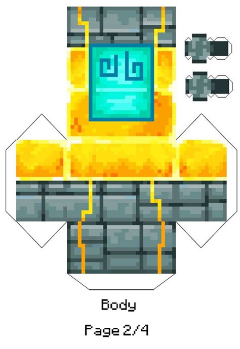 Pixel Papercraft Squall Golem Minecraft Dungeons