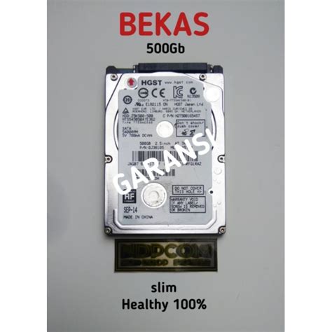 Jual Hardisk 500gb Hgst Slim Healthy100 Bekas Murah Berkualitas