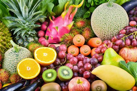 Arrangement Of Tropical Fruits And Vegetables Jigsaw Puzzle In Fruits