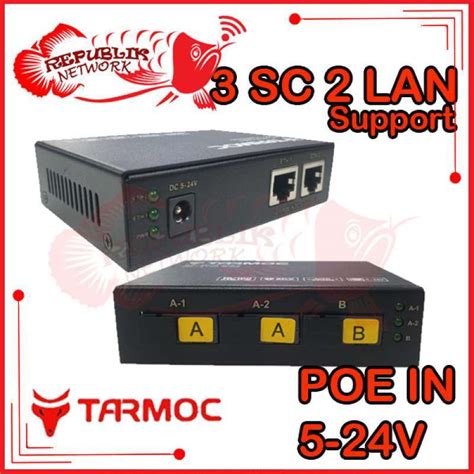 Promo Tarmoc TMC SC E AB P Media Converter FO LAN POE IN V Diskon Di