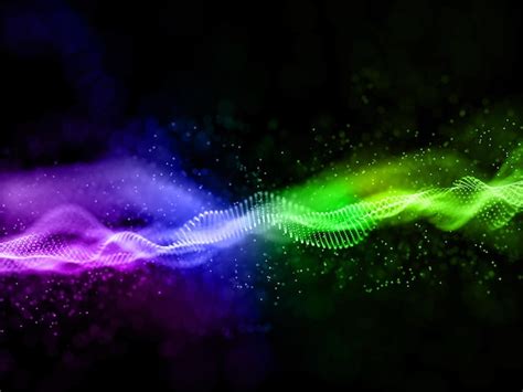 Free Photo 3d Colourful Particle Waves Background Design