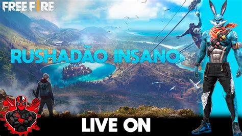 FREE FIRE AO VIVO RUSHADÃO INSANO TREINANDO PARA CAMPEONATO
