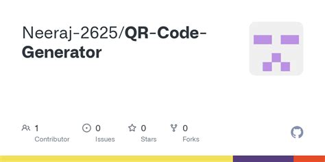 GitHub Neeraj 2625 QR Code Generator