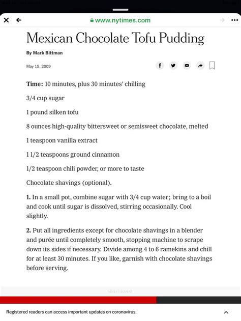 Mexican Chocolate Tofu Pudding