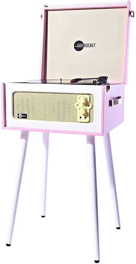 Arkrocket 3 Speed Bluetooth Record Player Retro Turntable Pink