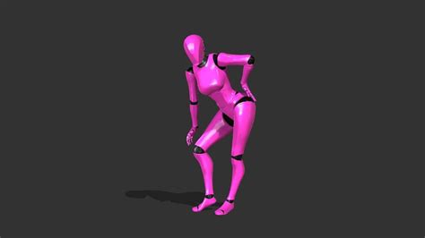 3d Model Female Robot Rigged Vr Ar Low Poly Cgtrader
