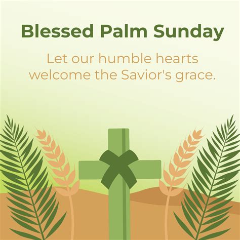free palm sunday linkedin post template to edit online