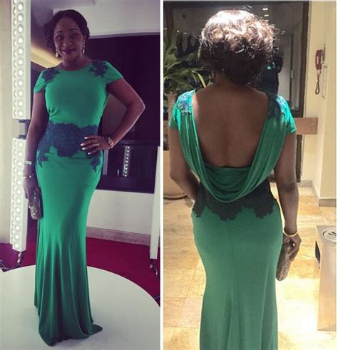 Ini Edo Stuns In Backless Green Dress Photos Celebrities Nigeria