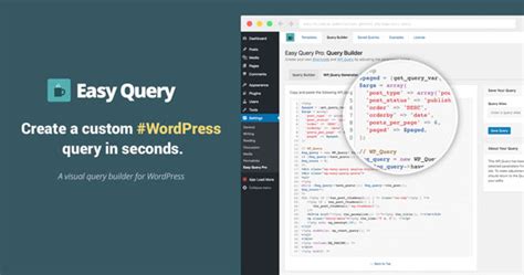 Easy Query Pro V Visual Query Builder Plugin For Wordpress