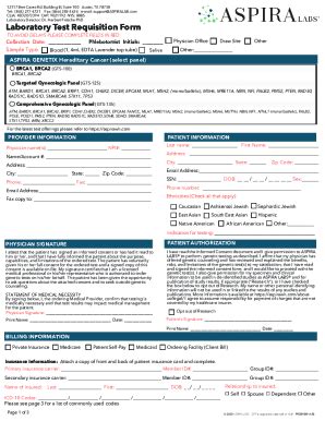 Fillable Online Laboratory Test Requisition Form Fax Email Print PdfFiller