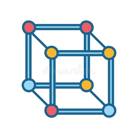 Diseño Vectorial De Línea De átomo Aislada Y Estilo De Relleno