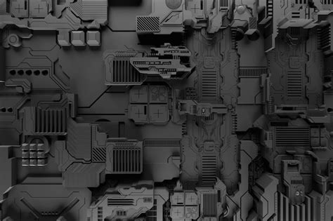 Premium Photo 3d Illustration Abstract Geometric Tech Pattern Grunge Textured Wallpaper