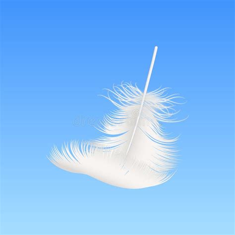 Feather Falling Blue Sky Stock Illustrations 137 Feather Falling Blue