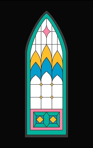 Stained Glass Window Vector Concept Premium Vector