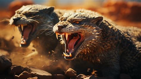 Premium AI Image | snake is fighting with mongoose