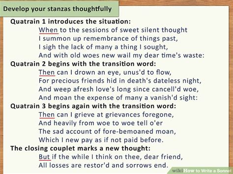 Sonnet Format Template