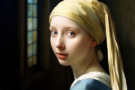 Girl Pearl Earring Portrait Adult Premium Photo Illustration Rawpixel