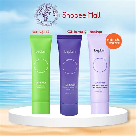 Kem chống nắng BEPLAIN Sunmuse Vật Lý lai Vật Lý và Hóa Học Nâng Tone SPF PA Shopee