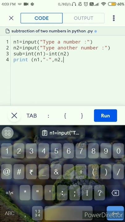 Subtraction Of Two Numbers In Python Shorts Youtube