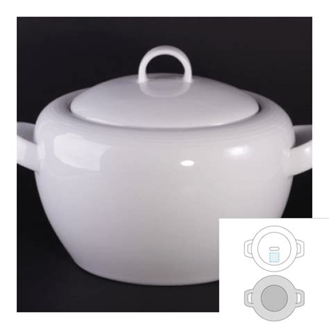 Circular Ceramic Tureen Duo Personalised Lowest Prices Guaranteed