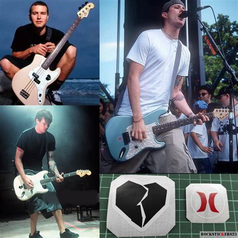 Blink 182 Guitar Stickers Atticus Broken Heart And Hurley Tom Delonge