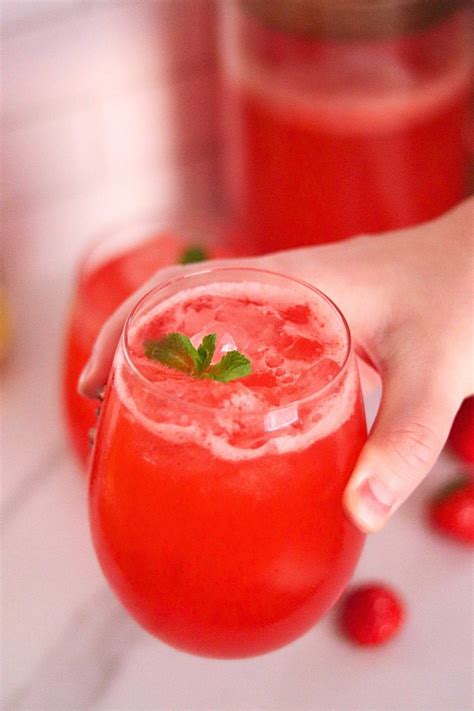 Refreshing Strawberry Lemonade Mocktail Recipe Youll Love Hugs On A