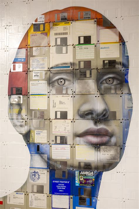 ID Merge Floppy Disk Art Portrait Nick Gentry