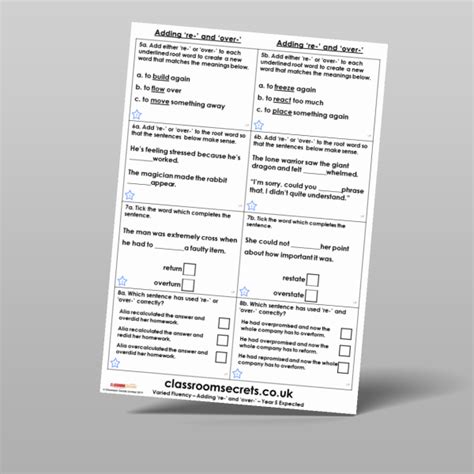 Year 5 Adding Re And Over Varied Fluency Resource Classroom Secrets