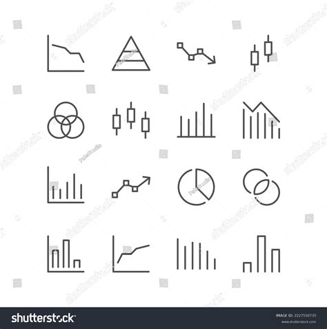 Set Finance Chart Icons Graph Diagram Stock Illustration Shutterstock