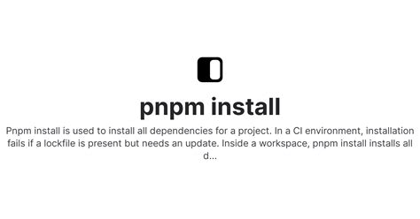 Pnpm Install Package Fig