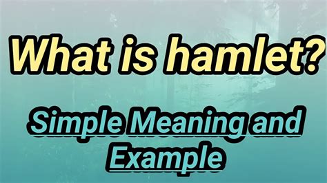 Hamlet In Geography At Noah Marryat Blog