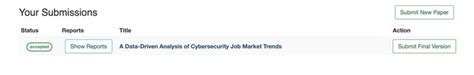 Excited To Share That Our Paper On Cybersecurity Job Market Trends Has