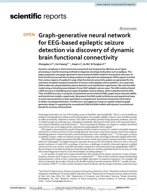 PDF Graph Generative Neural Network For EEG Based Epileptic Seizure