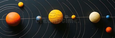 Spherical Objects In Diagonal Arrangement Against Dark Background Stock Illustration