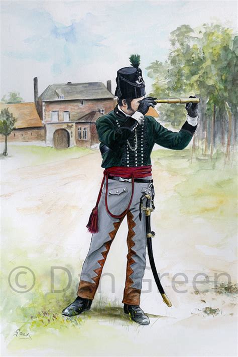 Officer 95th Rifles Battle Of Waterloo 1815 Military Art