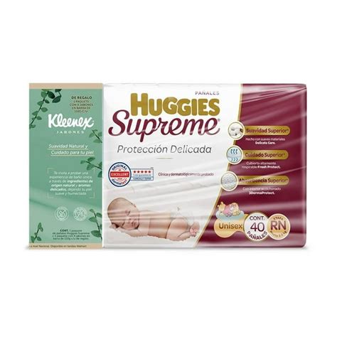 Pañales Huggies Supreme Protección Delicada Recién Nacido Unisex 40