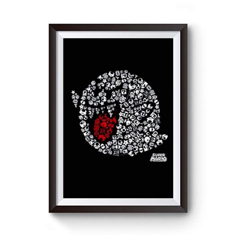 Nintendo Super Mario Iconic Boo Portrait Graphic Premium Matte Poster