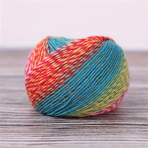 1pc 100 Wool Thread Segmented Dye Ab Rainbow Thread Gradient Flower Color Thread For Diy