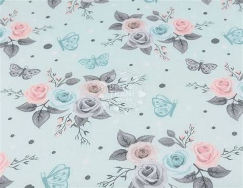 Vintage Rose Fabric By The Yard Watercolour Roses Cotton Etsy