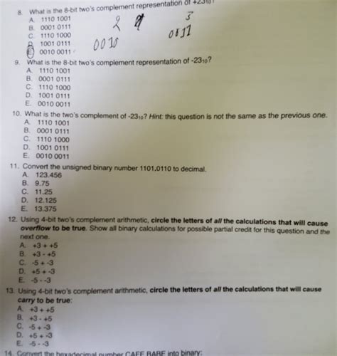 solved 0011 8 what is the 8 bit two s complement