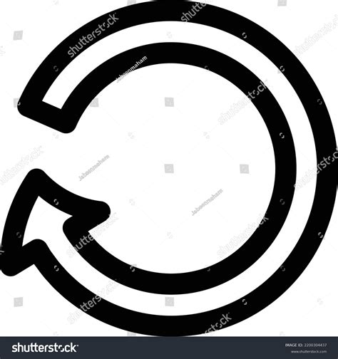 Rotate Clockwise Rotate Counterclockwise Arrows Stock Stock Vector