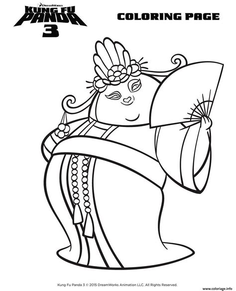 Coloriage Mei Mei Kung Fu Panda 3 Dessin Kung Fu Panda à Imprimer