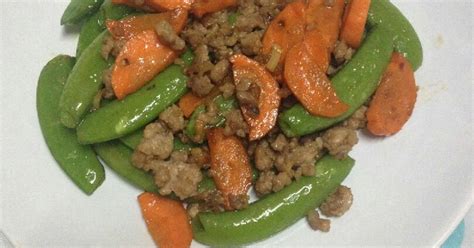 สูตร ถั่วลันเตาผัดหมูสับ สูตร Low Sodium อาหารลดน้ำหนัก โดย Claire S